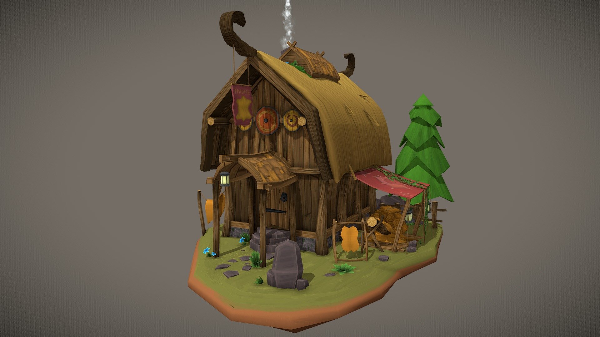 Viking Tannery - 3D model by JosimCoussens [bae8dd7] - Sketchfab