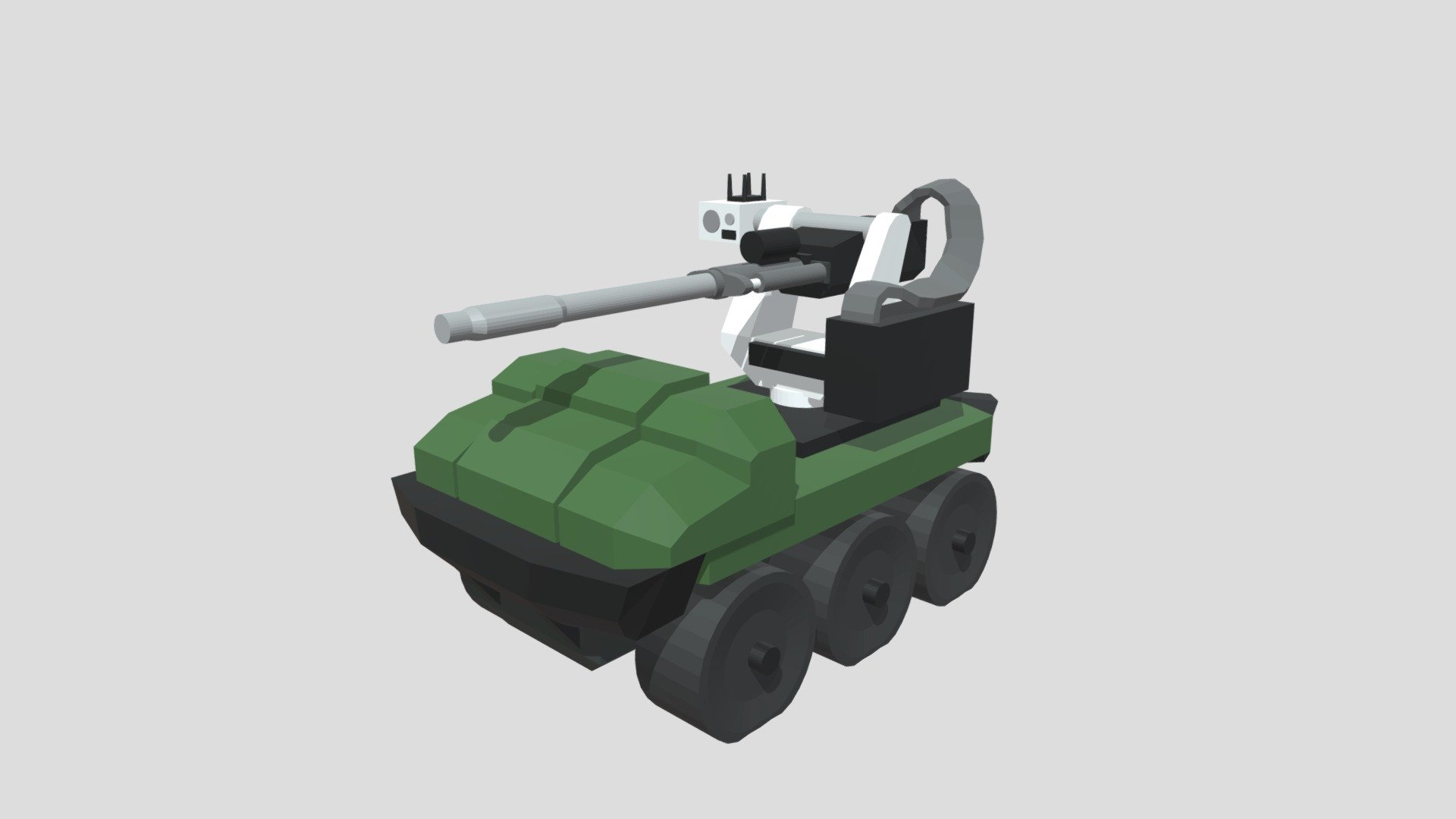 Military robot (M230 cannon) - 3D model by Heend [baee252] - Sketchfab