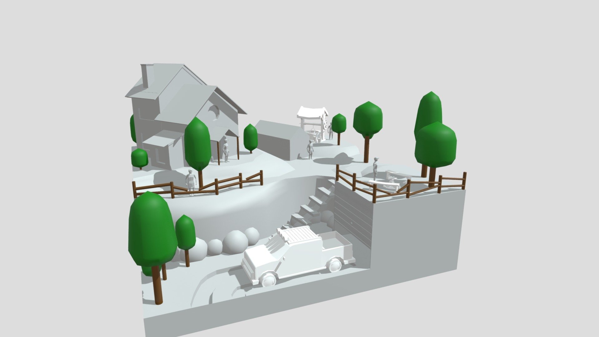 Eco House - Blockout v2 - 3D model by XanderWauters [baeeb91] - Sketchfab