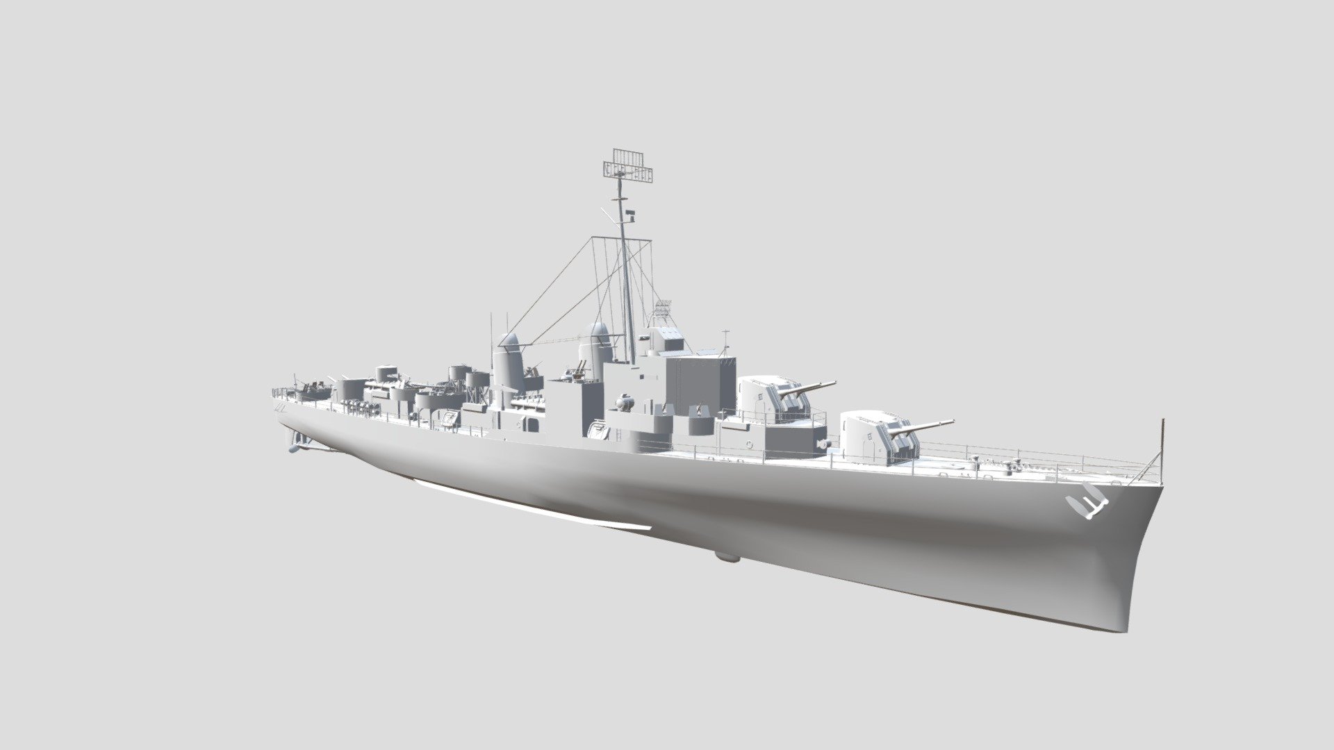 USS Allen M Sumner - 3D model by PaintedTarget [baf4966] - Sketchfab