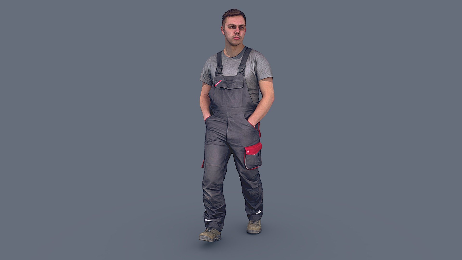 Foreman in Overalls Walking - 3D model by kanistra [baf591c] - Sketchfab