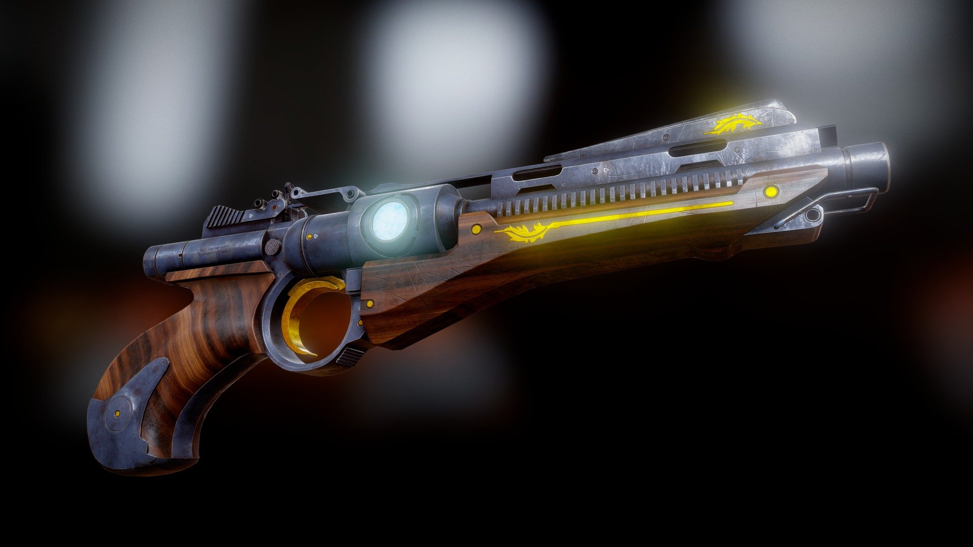 Energy Pistol - 3D model by Demonmem [baf76c4] - Sketchfab