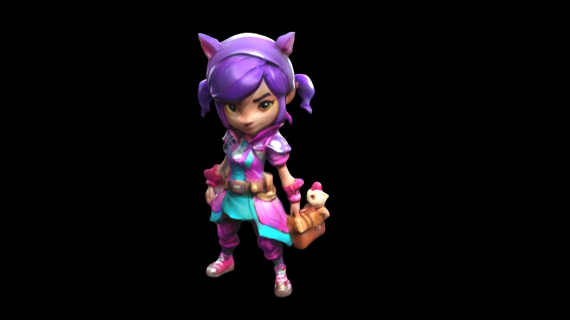 The female character is facing towards her right - Download Free 3D ...