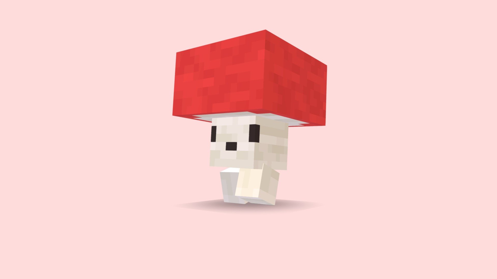 Minecraft Red Mushroom Pet - 3D model by Lotuslessus [baf8f74] - Sketchfab