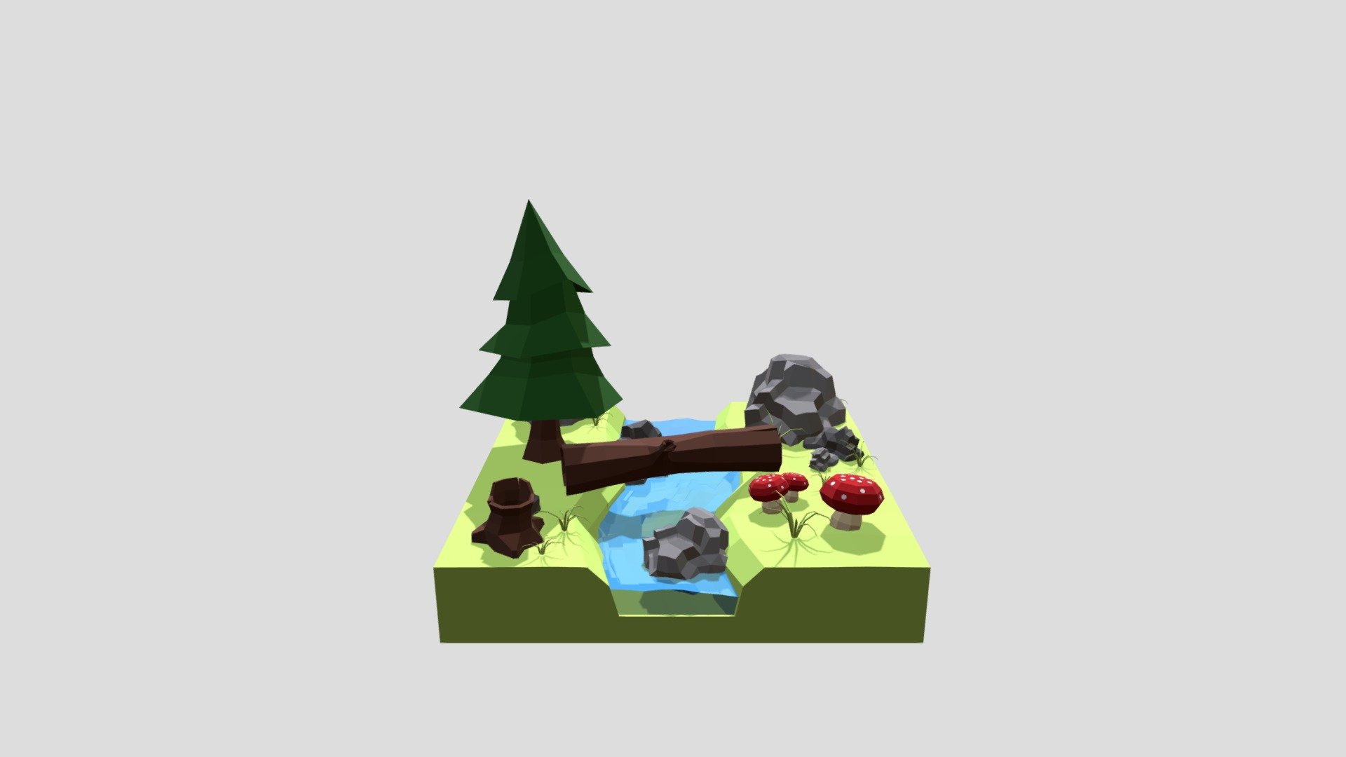 RiverPassDiorama - 3D model by iggymodels [baf9682] - Sketchfab