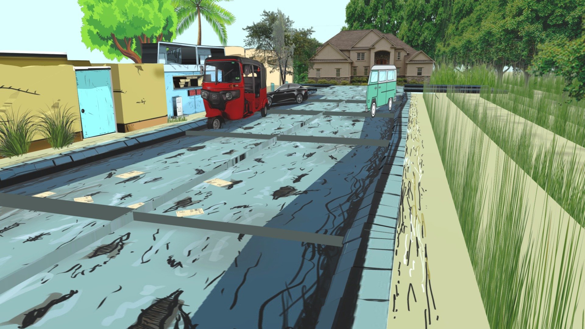 simple cartoon scene - Download Free 3D model by osman (@darkmagcin ...
