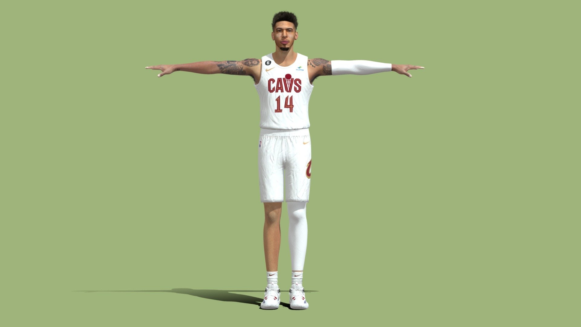 T-Pose Rigged Danny Green Cavs NBA - 3D model by 3dpassion.net [bafcbf4 ...