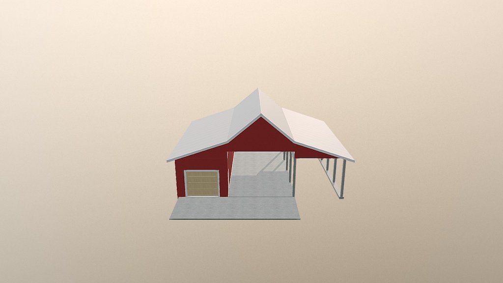 Barn Exterior 3D - 3D model by Alan Butler (@ab2draft) [bafdd9b ...