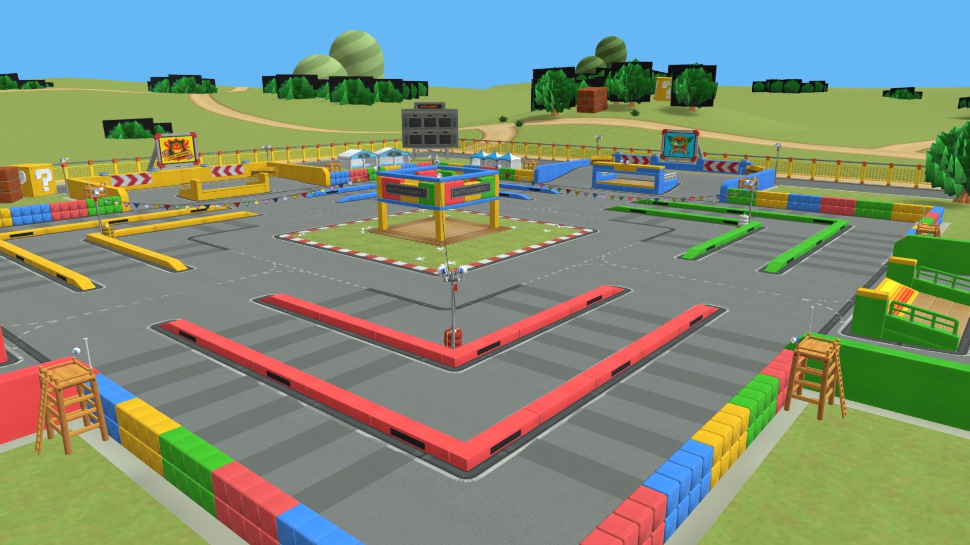 SNES Battle Course 1 - Download Free 3D model by Polygonal_64 ...