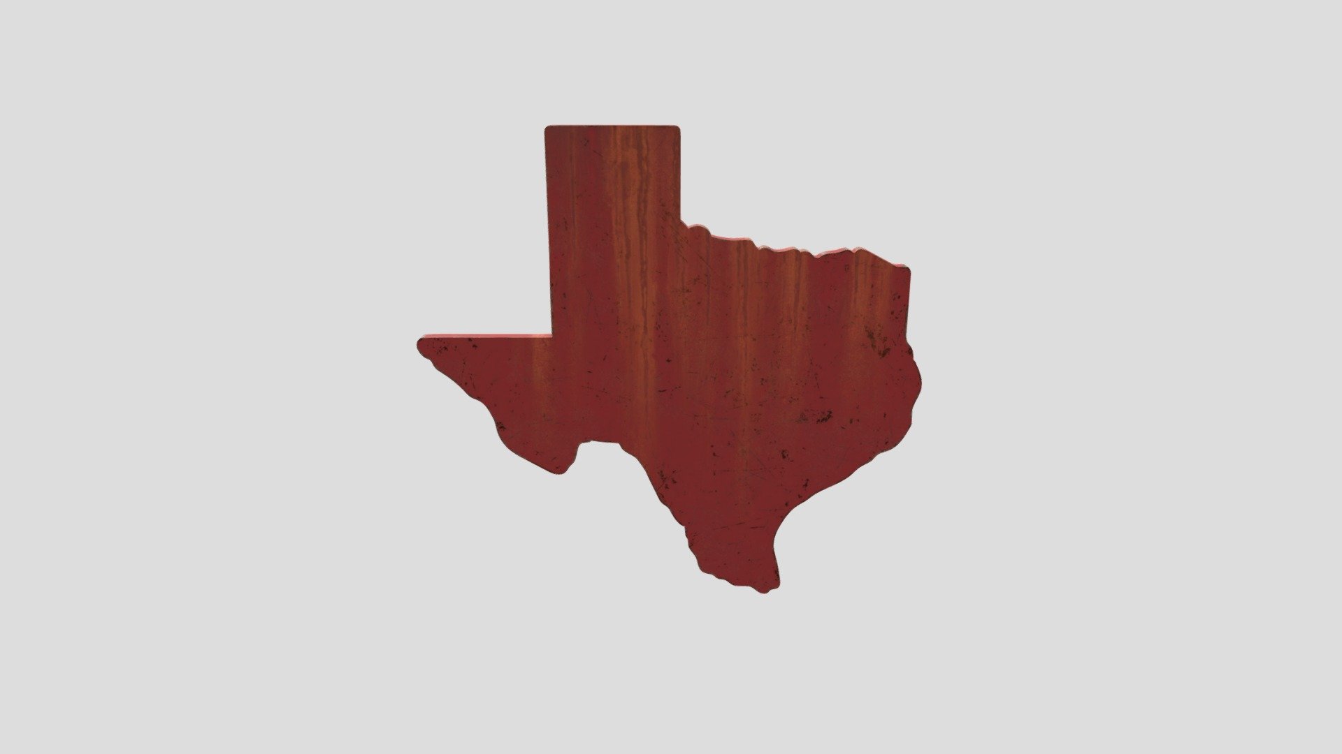 Texas State - Metal Rust - Red - Download Free 3D model by AloZic ...