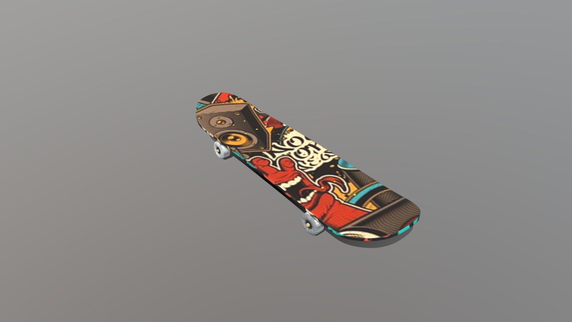 Graffiti Skateboard. - 3D model by thinly [bb01848] - Sketchfab