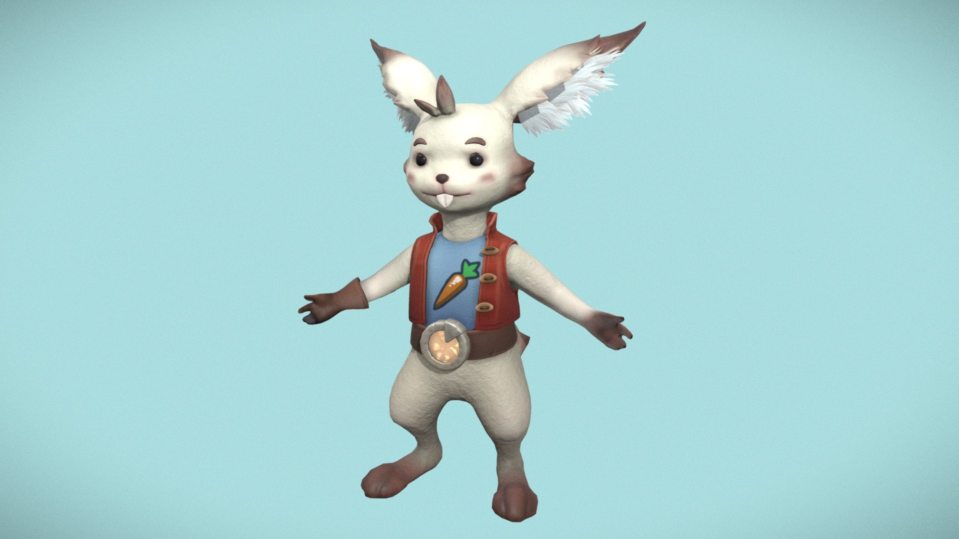 Bunny Character - 3D model by CaffeinePainter [bb0497d] - Sketchfab