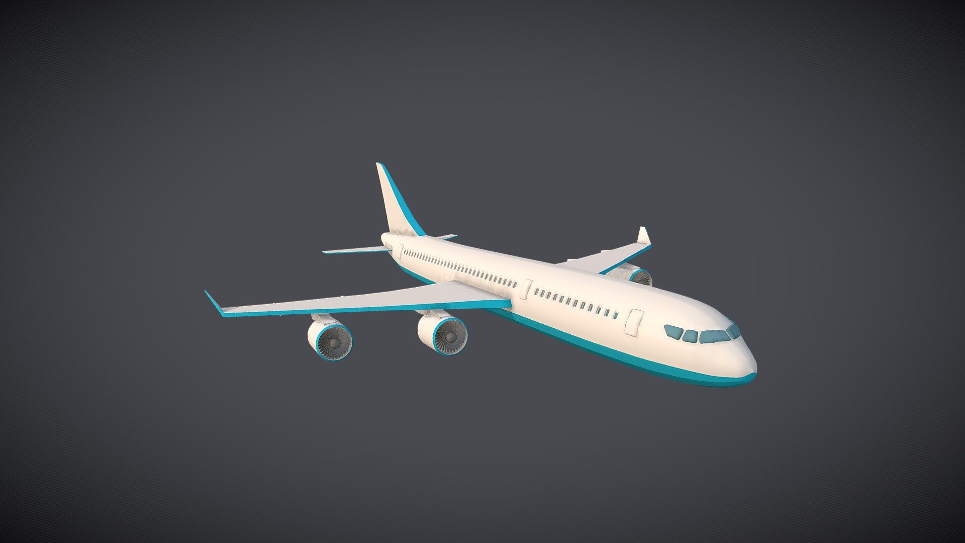 Low-Poly Blue Airplane - Buy Royalty Free 3D model by Incod ART 3D ...