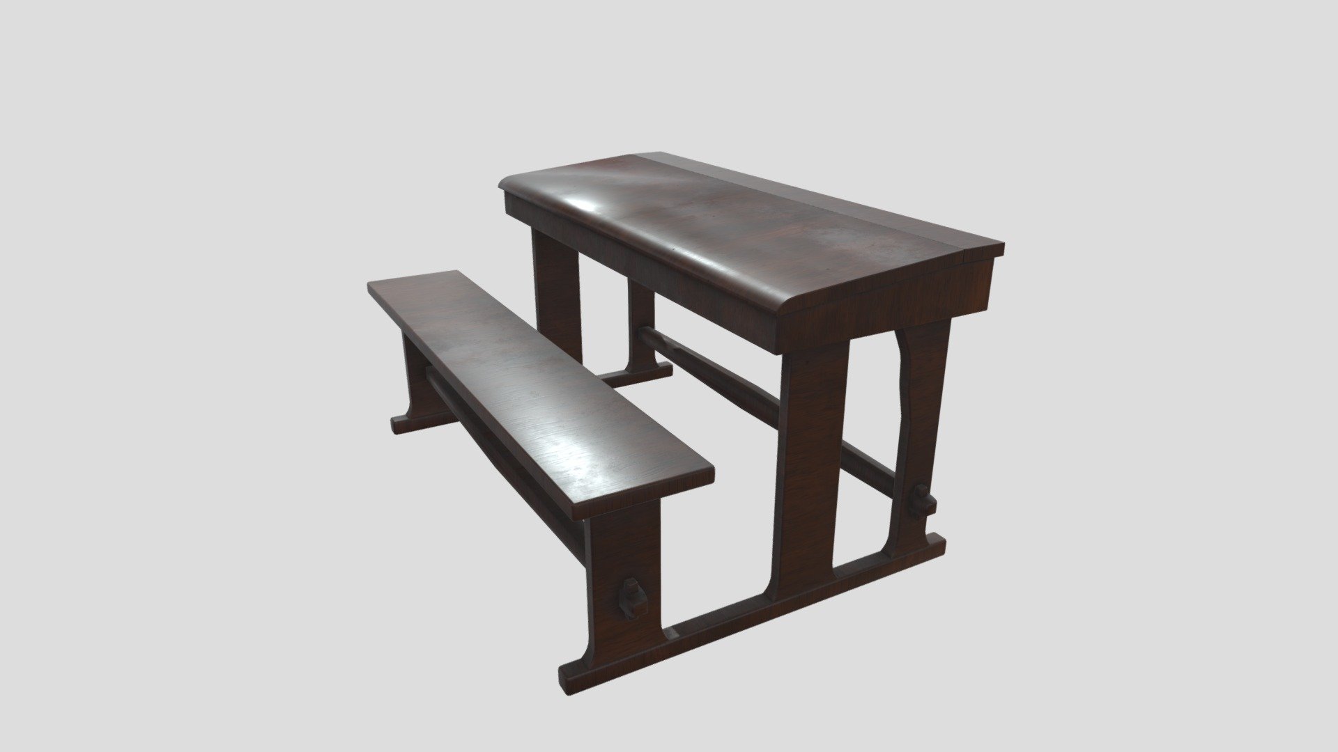 Defence Against the Dark Arts School Bench - 3D model by Refref1990 ...