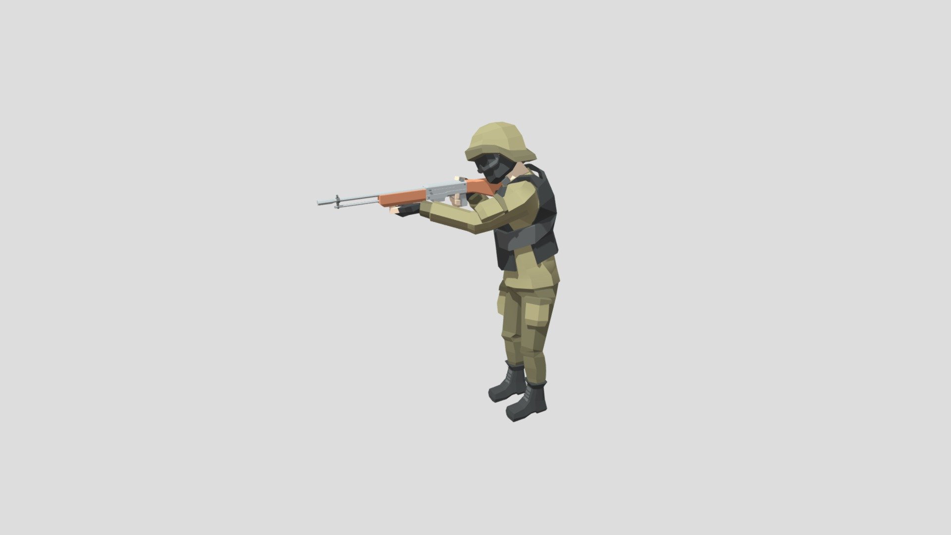 Low Poly Soldier - 3D model by Kolos Studios (@KolosStudios) [bb0faf0 ...
