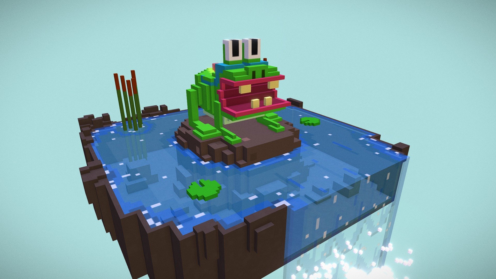 Frog + Lizard Voxel - 3D model by Guillem Font (@guillemfont) [bb12dc3 ...