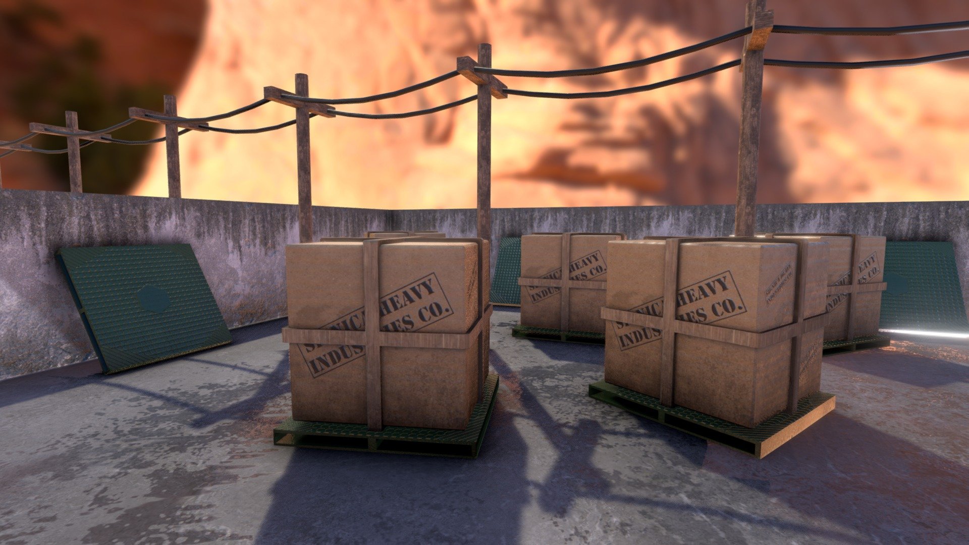 Dock Scene Sketch - 3D model by Jack (@JackF) [bb15923] - Sketchfab
