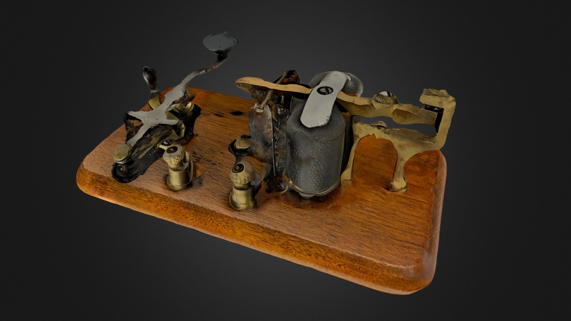 Antique Telegraph Key - Download Free 3D model by Curt Werline ...