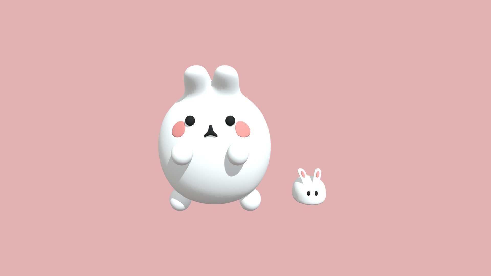 Simple Rabit Cartoon 3D - Download Free 3D model by Tommy Tue ...