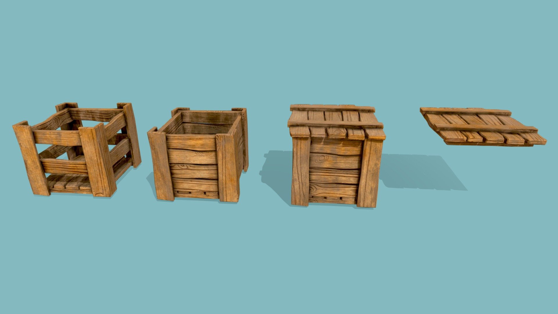crate asset pack - Buy Royalty Free 3D model by sam (@pigeons) [bb1cc03 ...