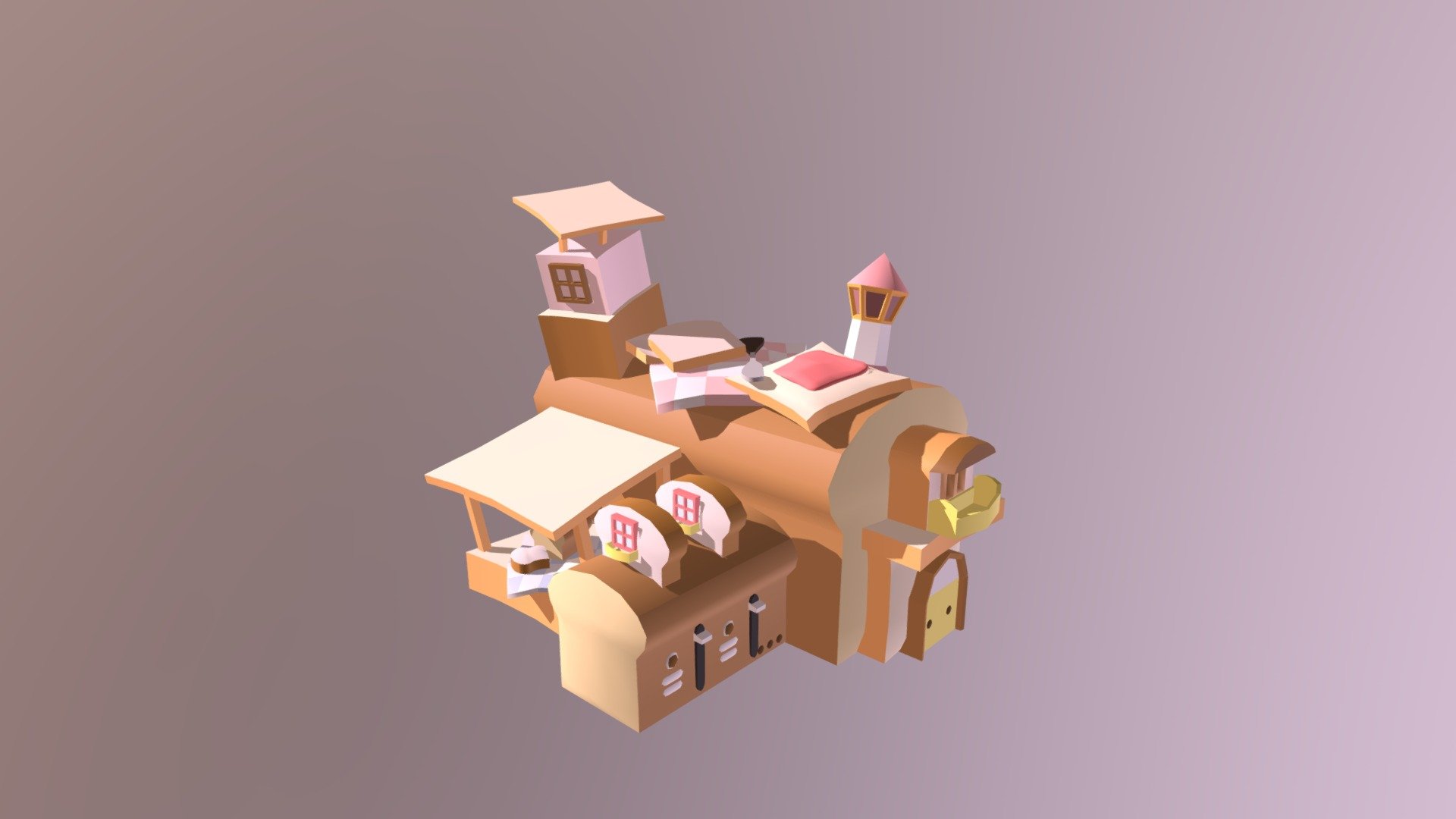 Bread House - 3D model by Ker [bb22bf0] - Sketchfab