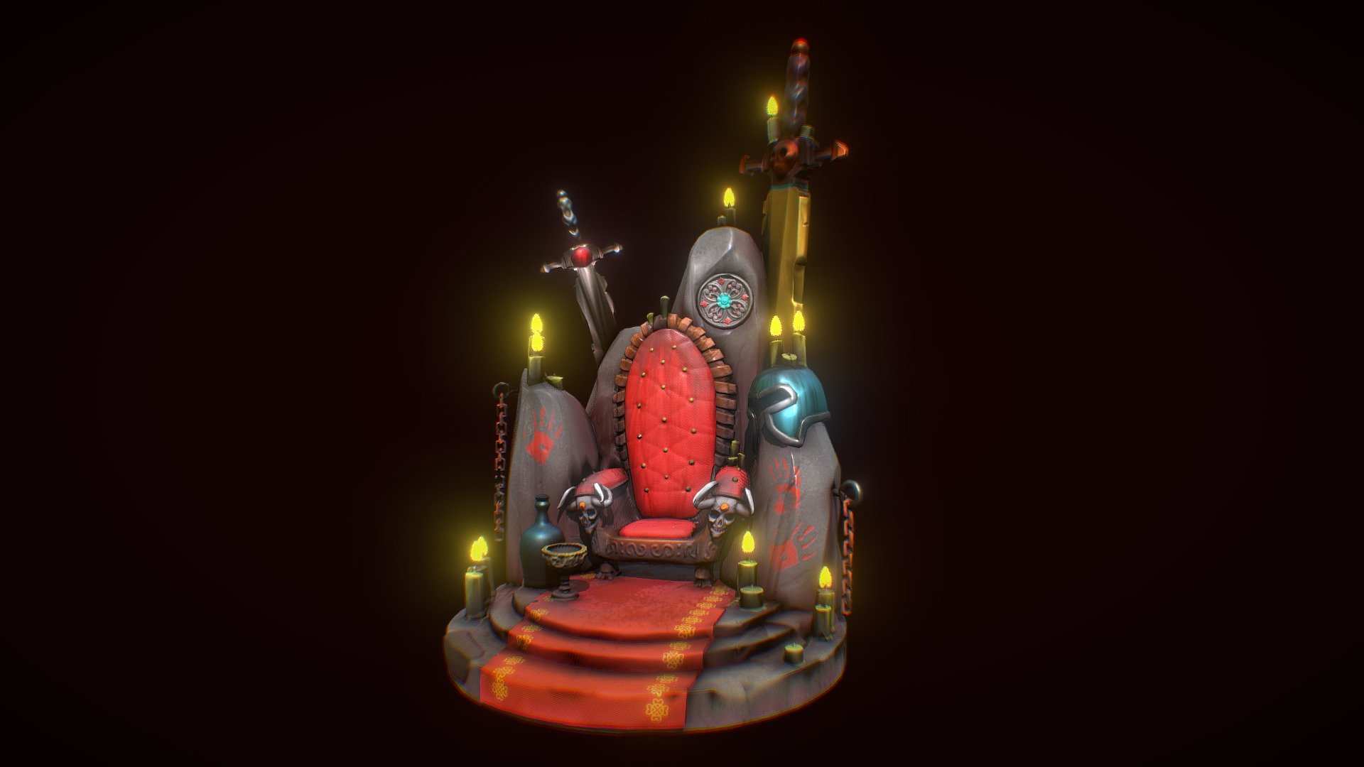 Throne - 3D model by nem240 [bb232c5] - Sketchfab