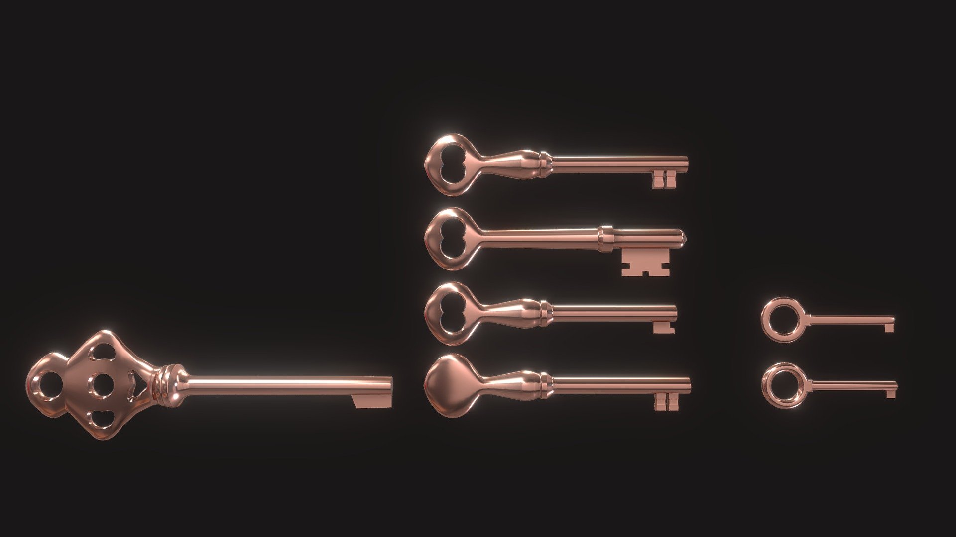 Basic Key Collection - Buy Royalty Free 3D model by NinjaJD [bb236b0 ...