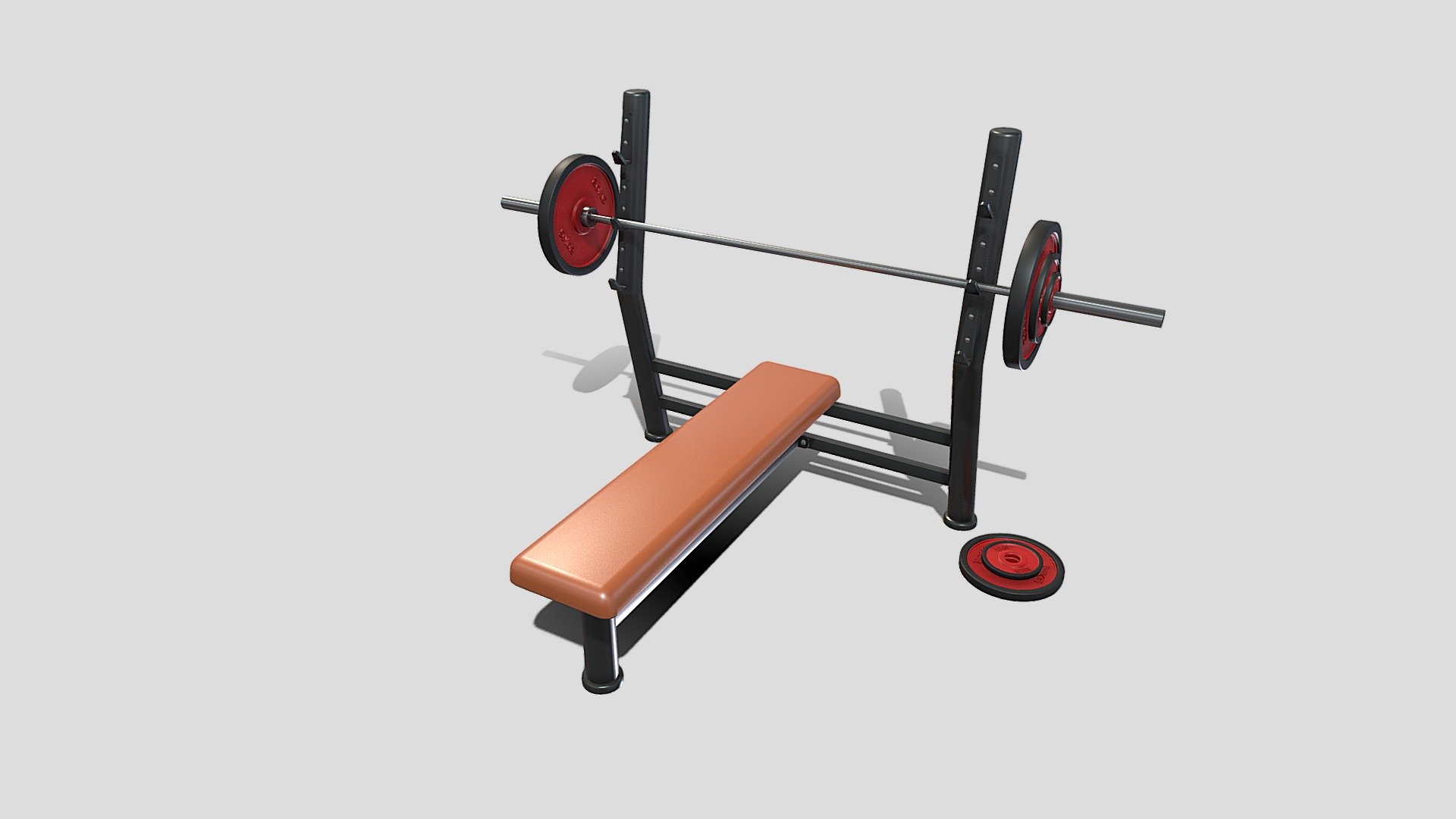 Olympic Flat Bench - Buy Royalty Free 3D model by dragosburian [bb24ed9] - Sketchfab Store