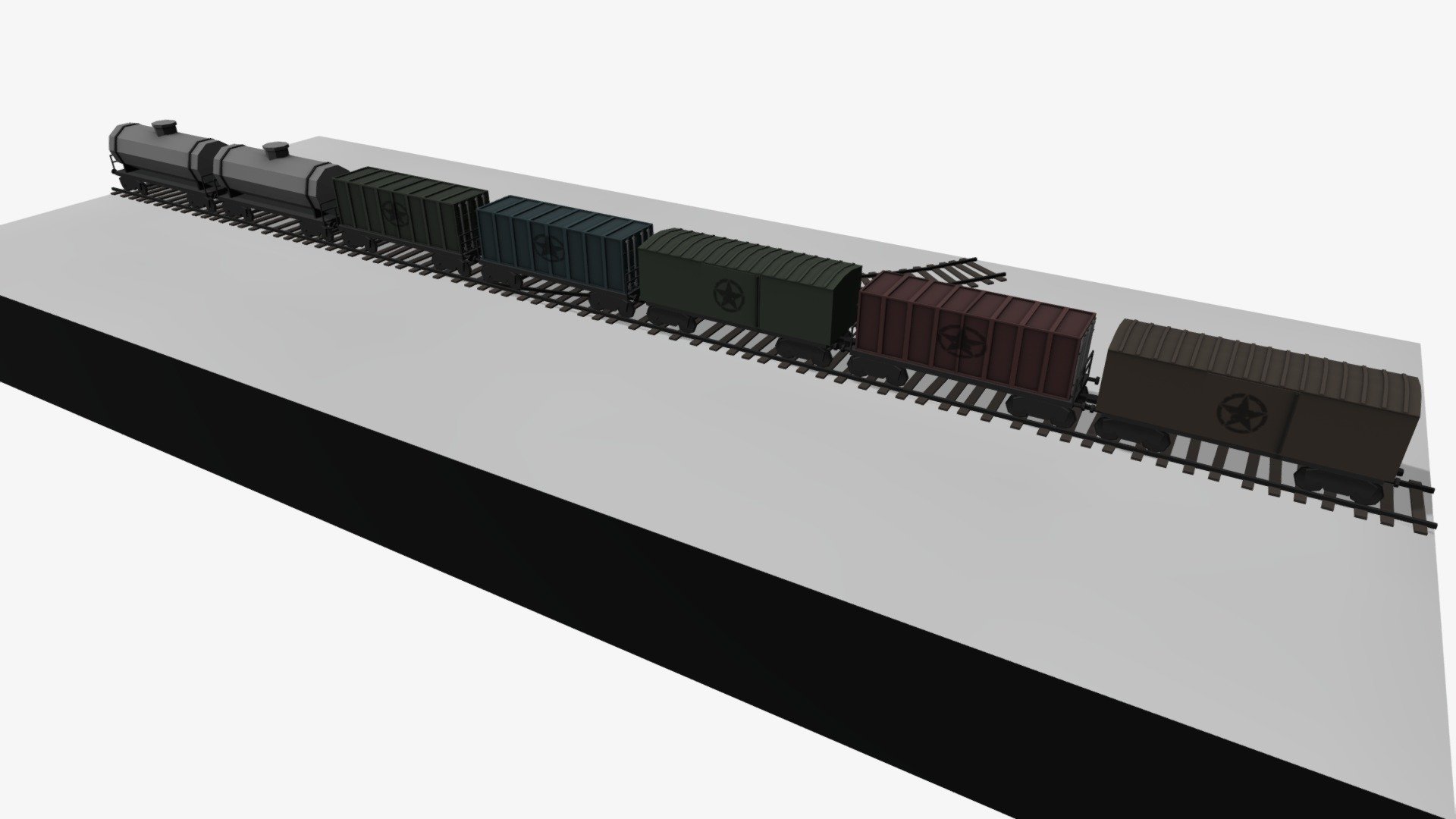 Low Poly Train Cars - 3D model by samanthacford [bb2566a] - Sketchfab