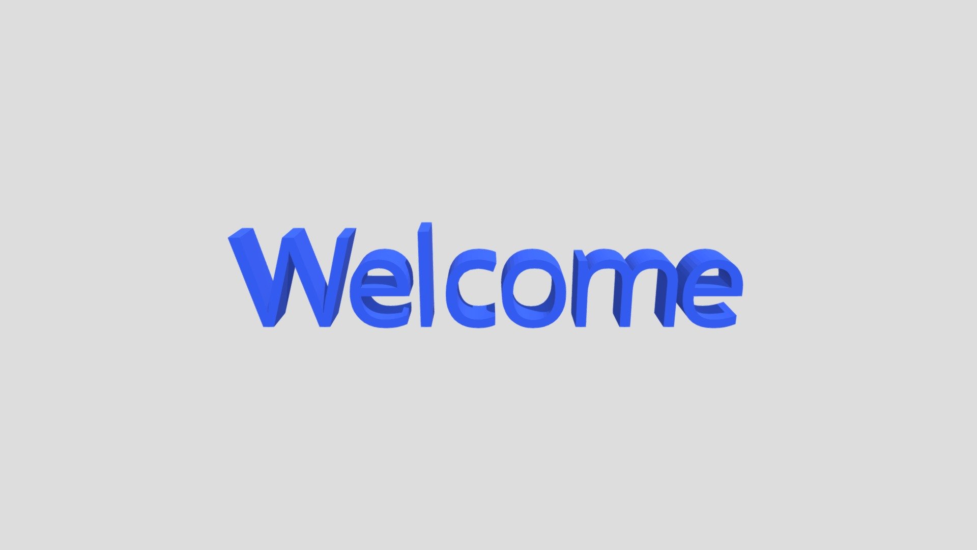 Welcome - 3D model by sjmarespinzon [bb2b2a0] - Sketchfab
