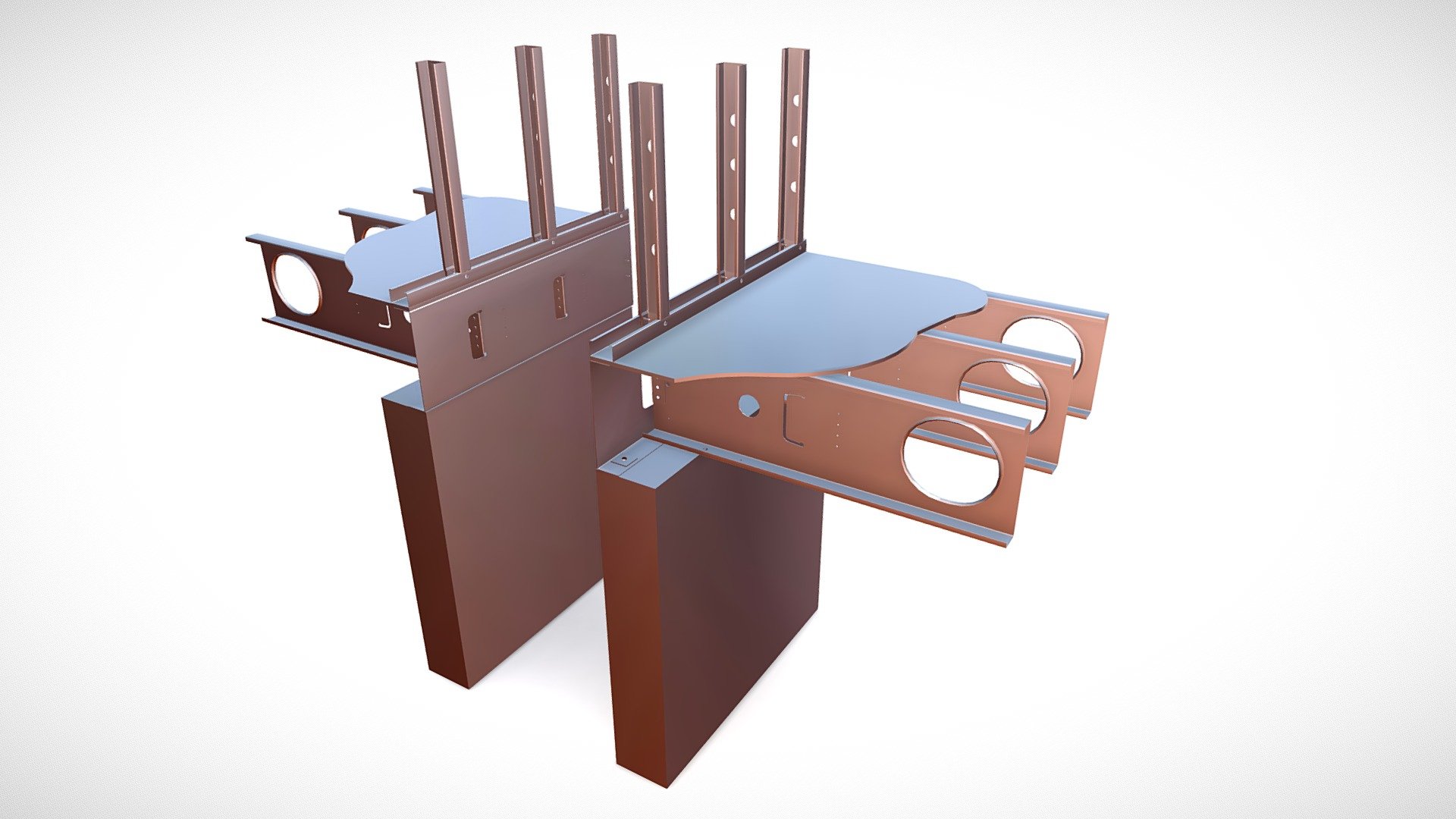 C-Span System on Top of Concrete Walls - 3D model by C-Span ...