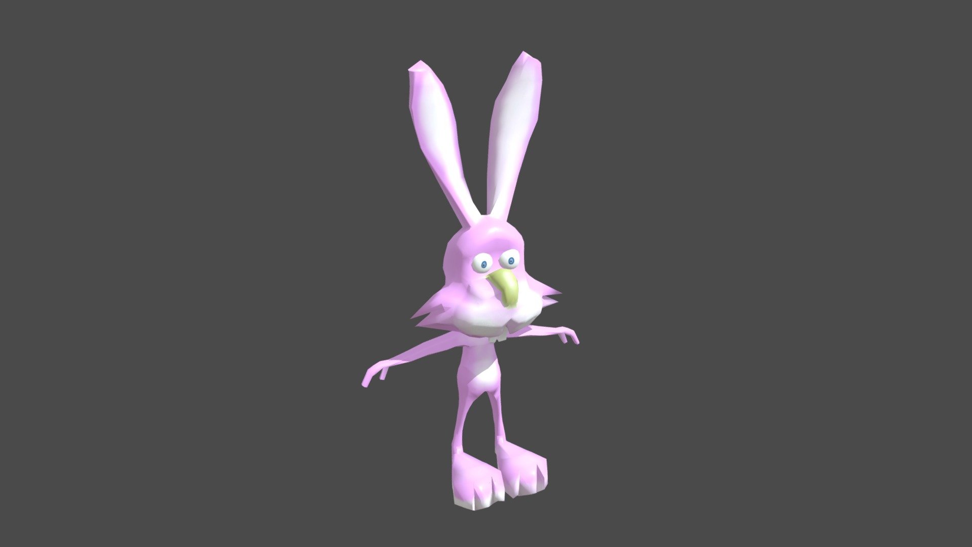 Pink Rabbit 粉紅兔子 - 3D model by jialinyeh [bb2b526] - Sketchfab