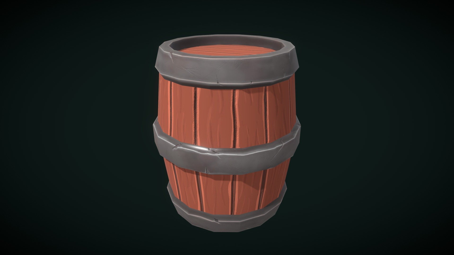 Stylized Hand-Painted Barrel - 3D model by armincartoonist [bb394e0 ...