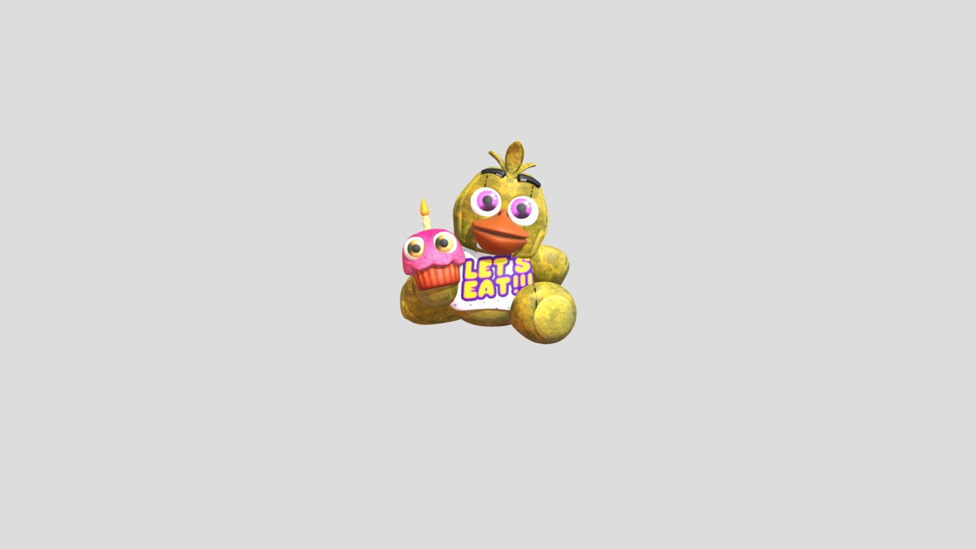 Plush Chica - Download Free 3D model by dwall8611 [bb3a8c4] - Sketchfab