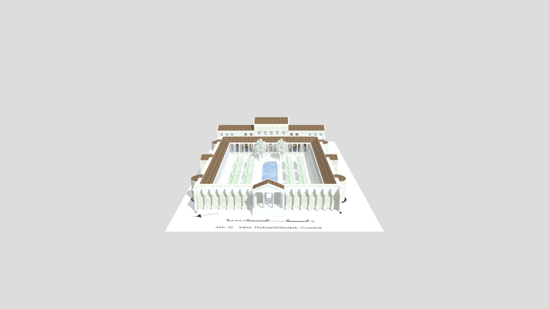 Library of Hadrian at Athens - 3D model by The Ure Museum (@uremuseum ...