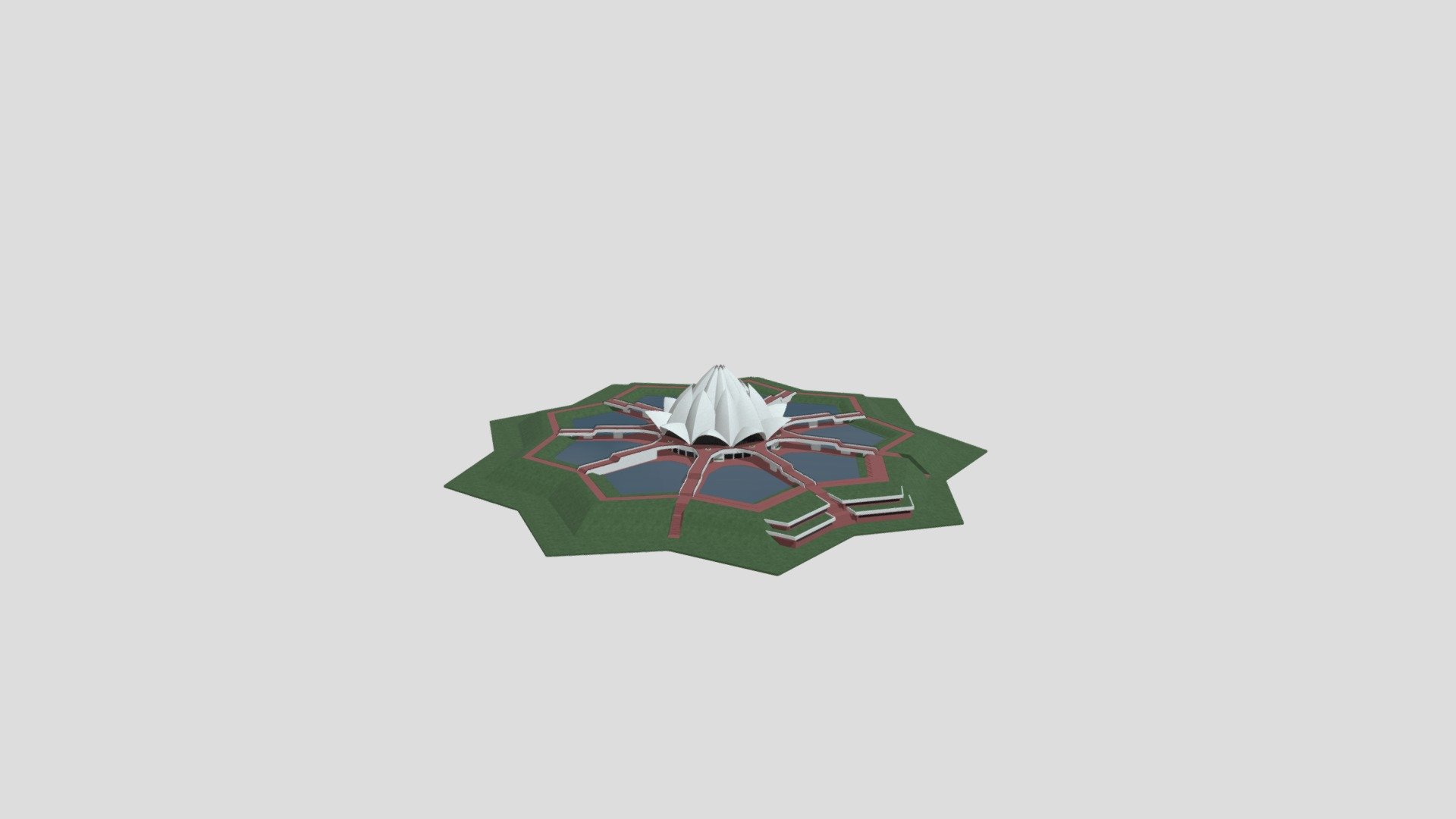 Lotus Temple - Download Free 3D model by KaitlynM [bb3f83c] - Sketchfab