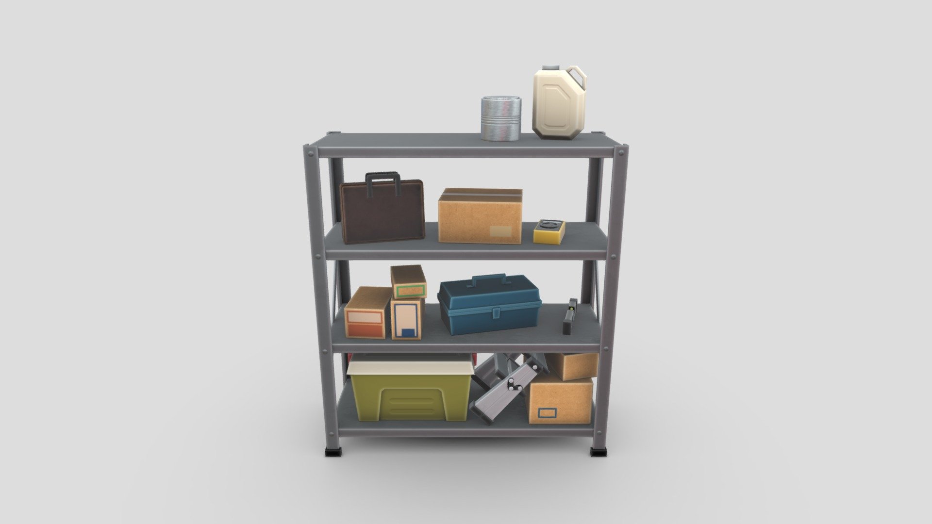 Stylized Low Poly Tool Shelf - Buy Royalty Free 3D model by Alvin Suen ...