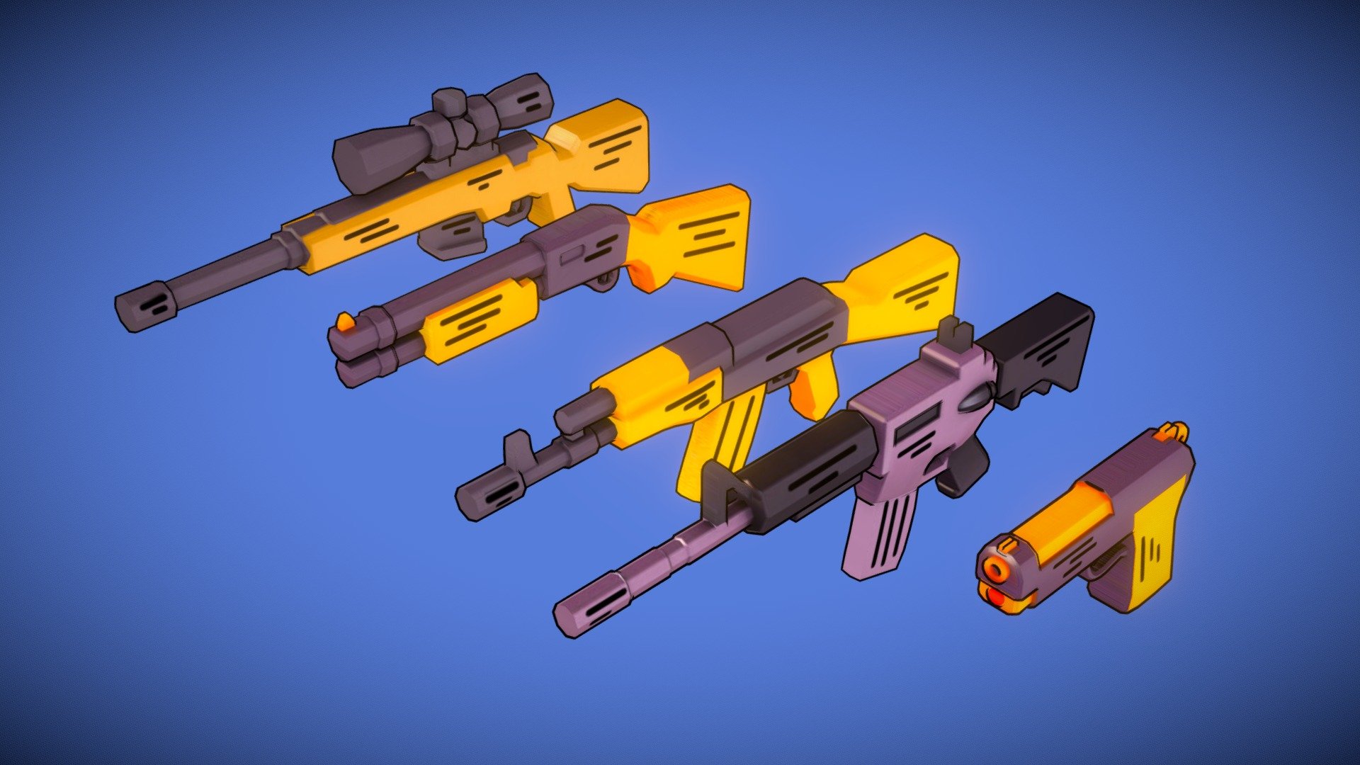 Stylized Guns Collection - 3D model by Karunesh Vihol (@karunesh ...