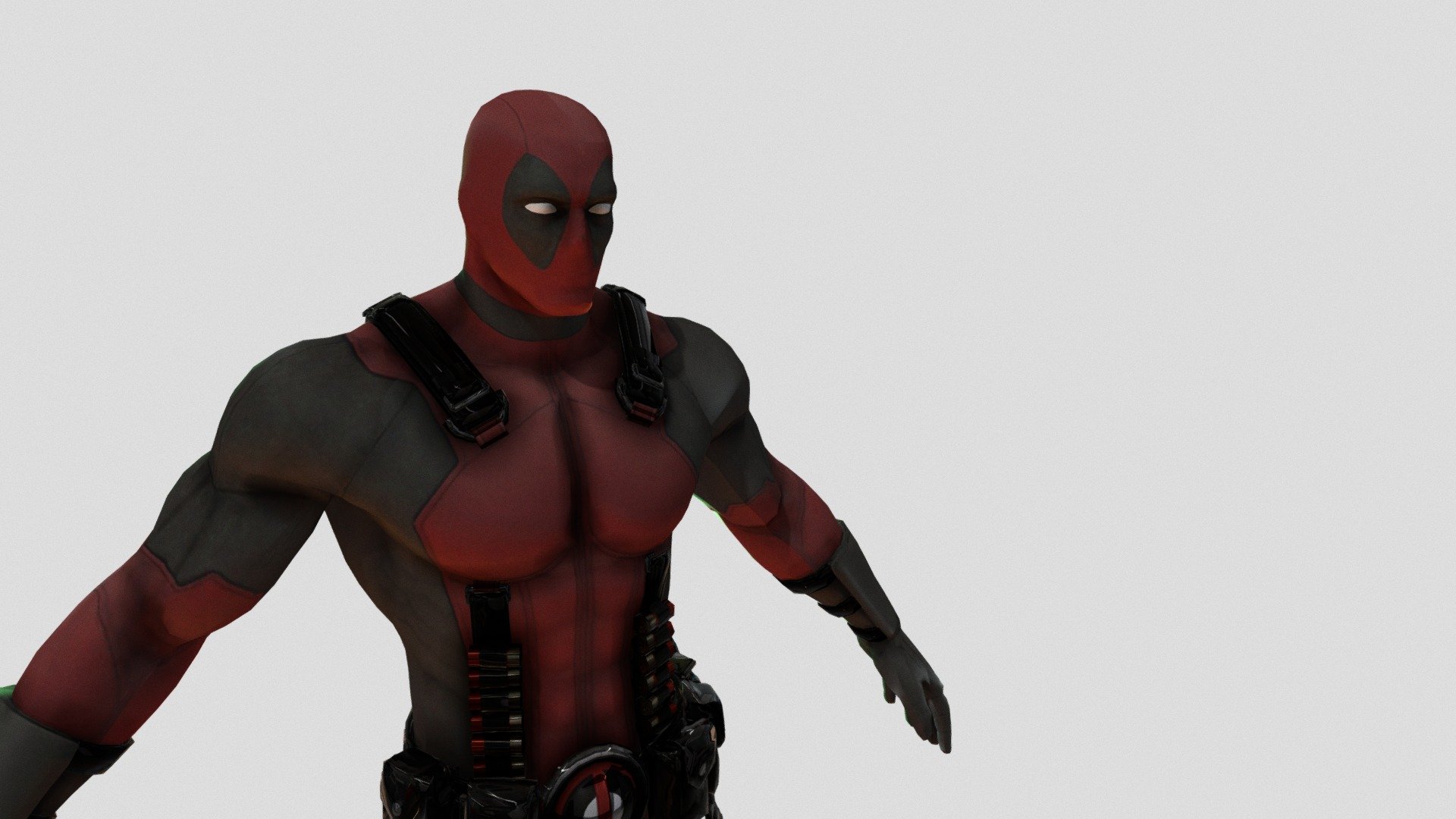 Deadpool Fully Rigged with facial rig - Download Free 3D model by ...
