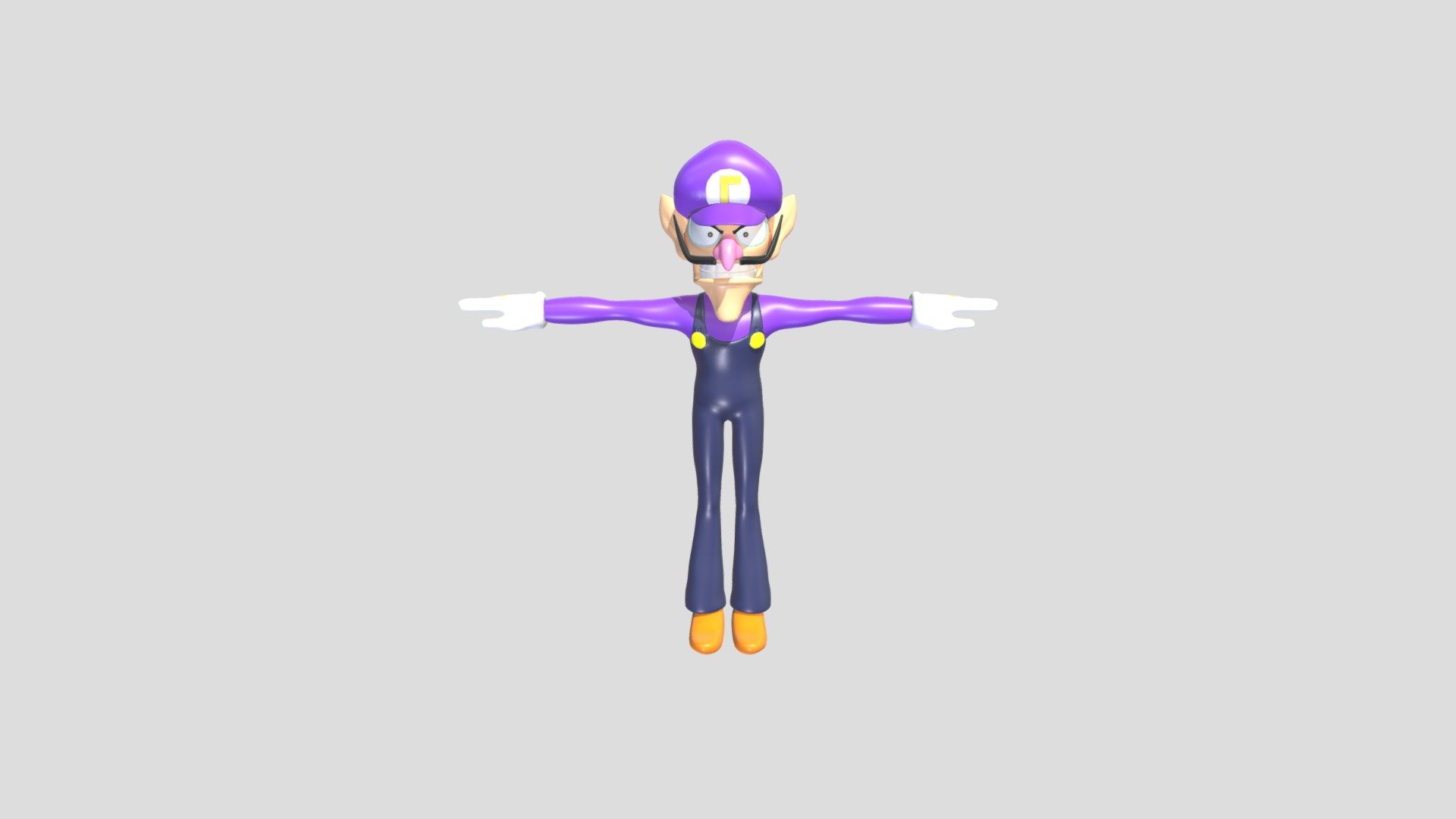 Waluigi HD model_V2 - Download Free 3D model by cuco1 [bb52a5c] - Sketchfab