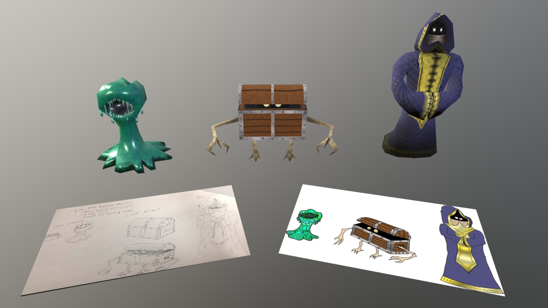 Trio of low-poly game characters - 3D model by HazelnutAUS [bb54306 ...