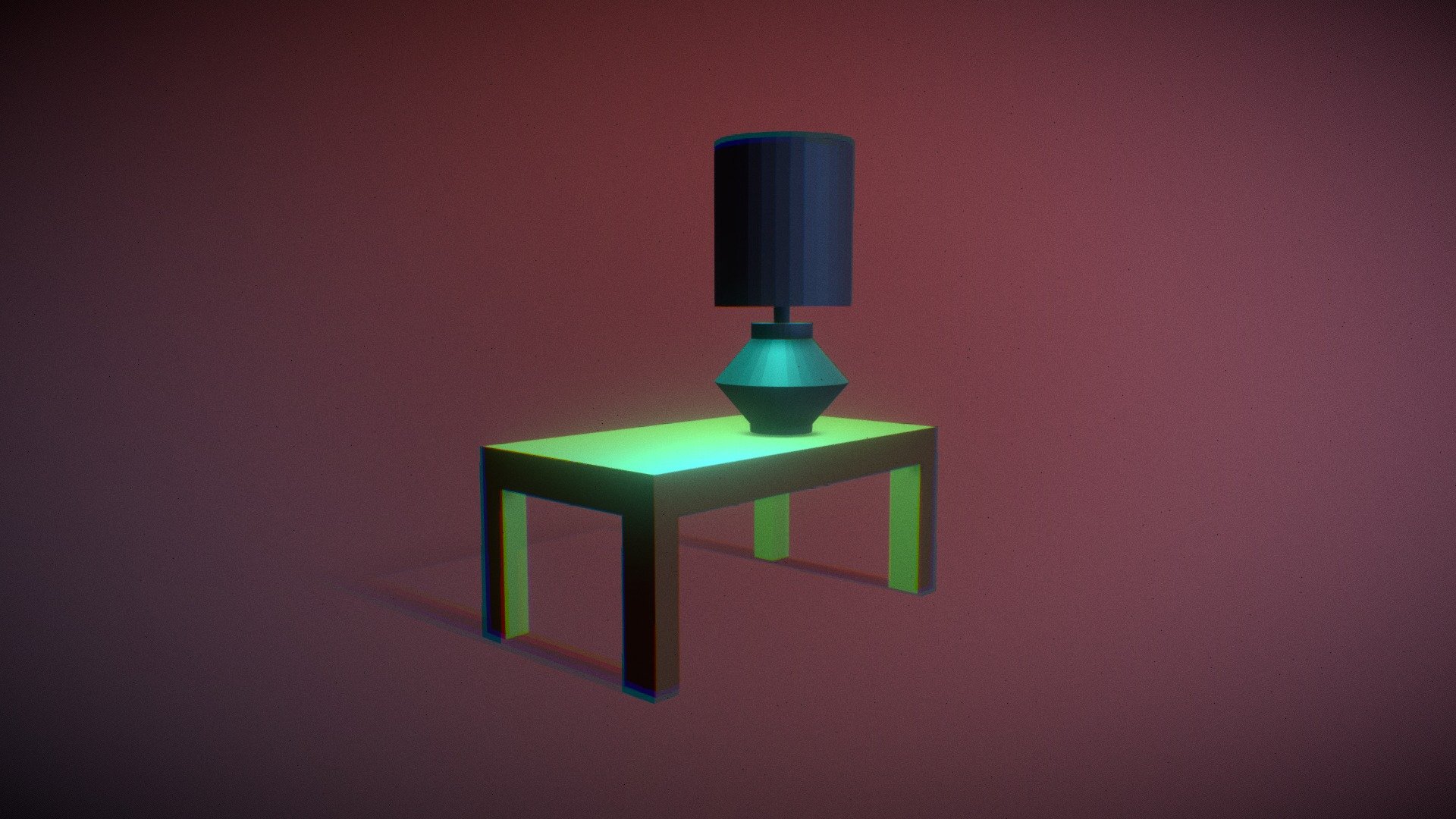 Lamp And Tabel - 3D model by wolf_de_echte [bb5a78d] - Sketchfab
