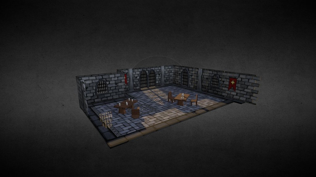 Hand Painted Modular Dungeon Set (Example Build) - 3D model by Jen ...