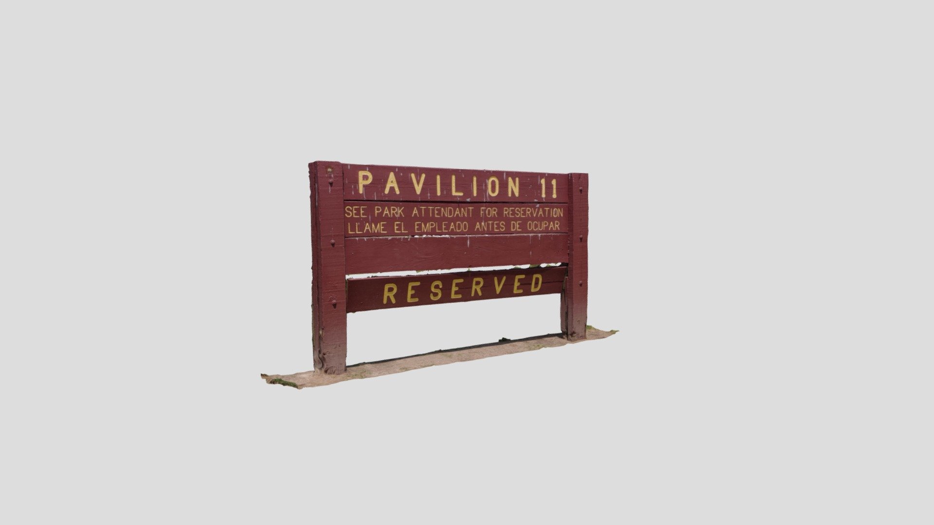 pavilion 11 sign - 3D model by lesterdean25 [bb5dd1a] - Sketchfab