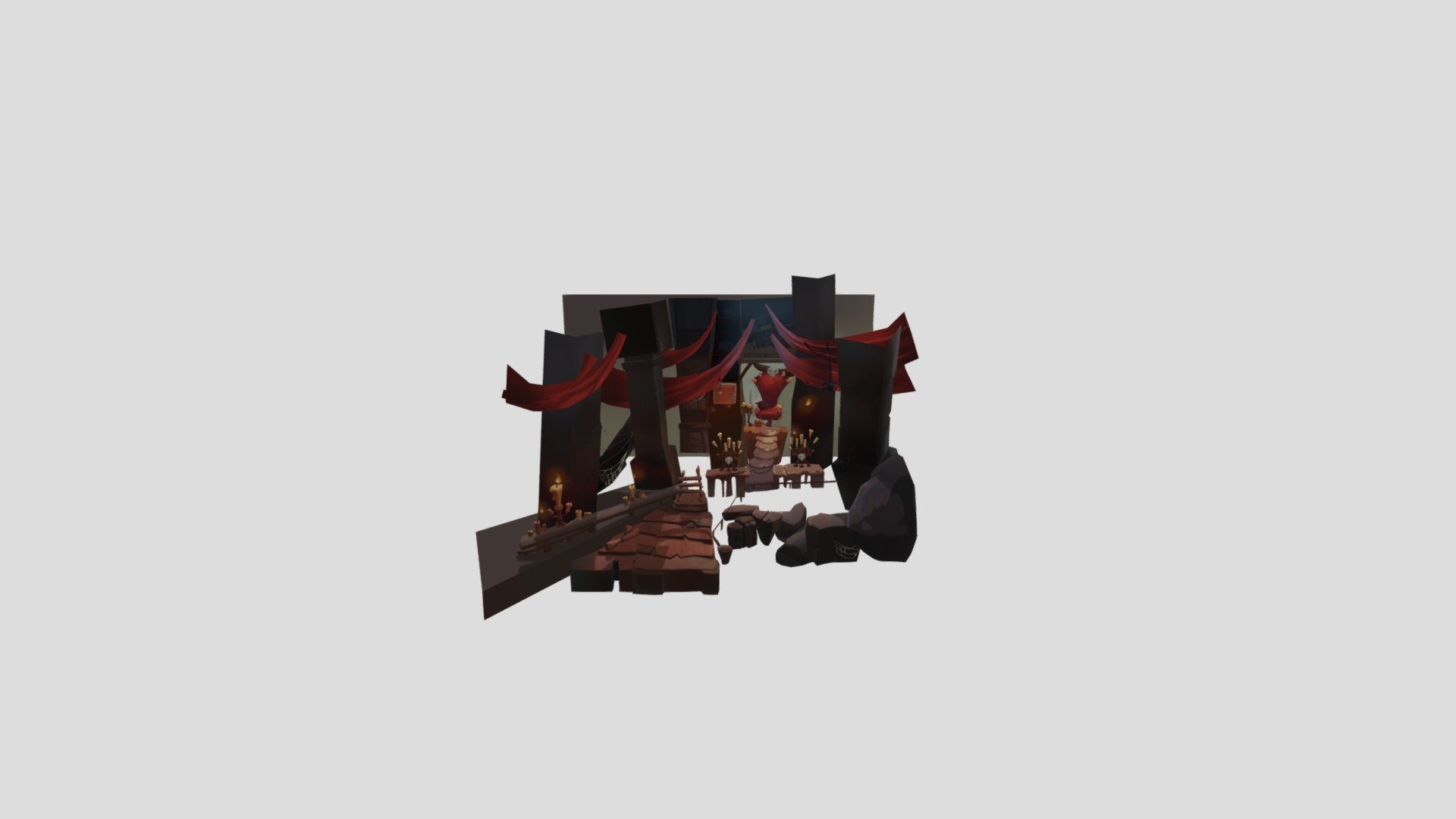 Cave Throne Scene - 3D model by peppienazzie [bb5f3db] - Sketchfab
