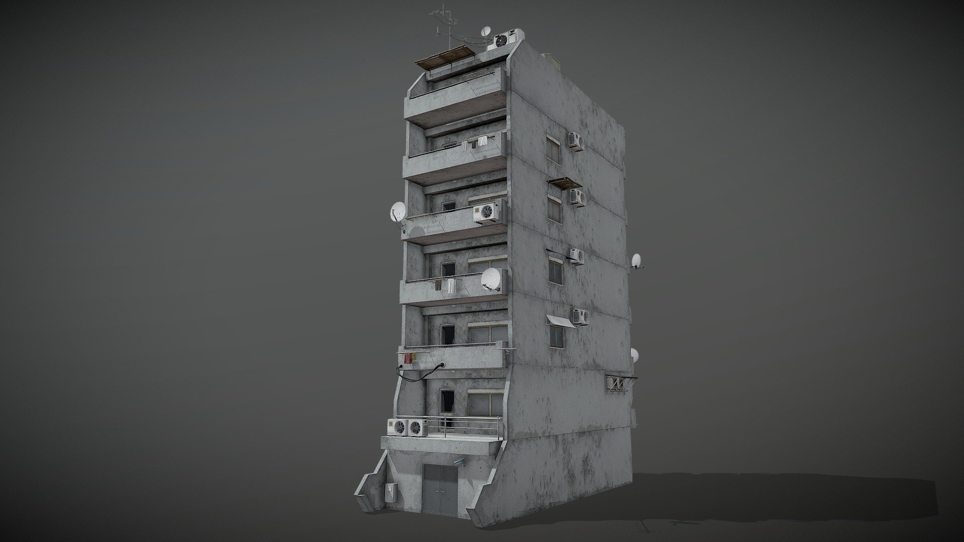 Dystopian Cyberpunk Building #10 - Buy Royalty Free 3D model by ...