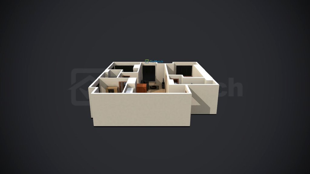Congressional Town Center 3BR - 3D model by ZipMatch (@genmer) [bb685b1 ...