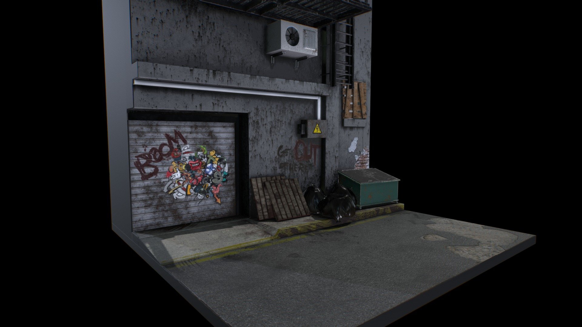 Old Alley - Download Free 3D model by Rufoncio [bb6c5d4] - Sketchfab