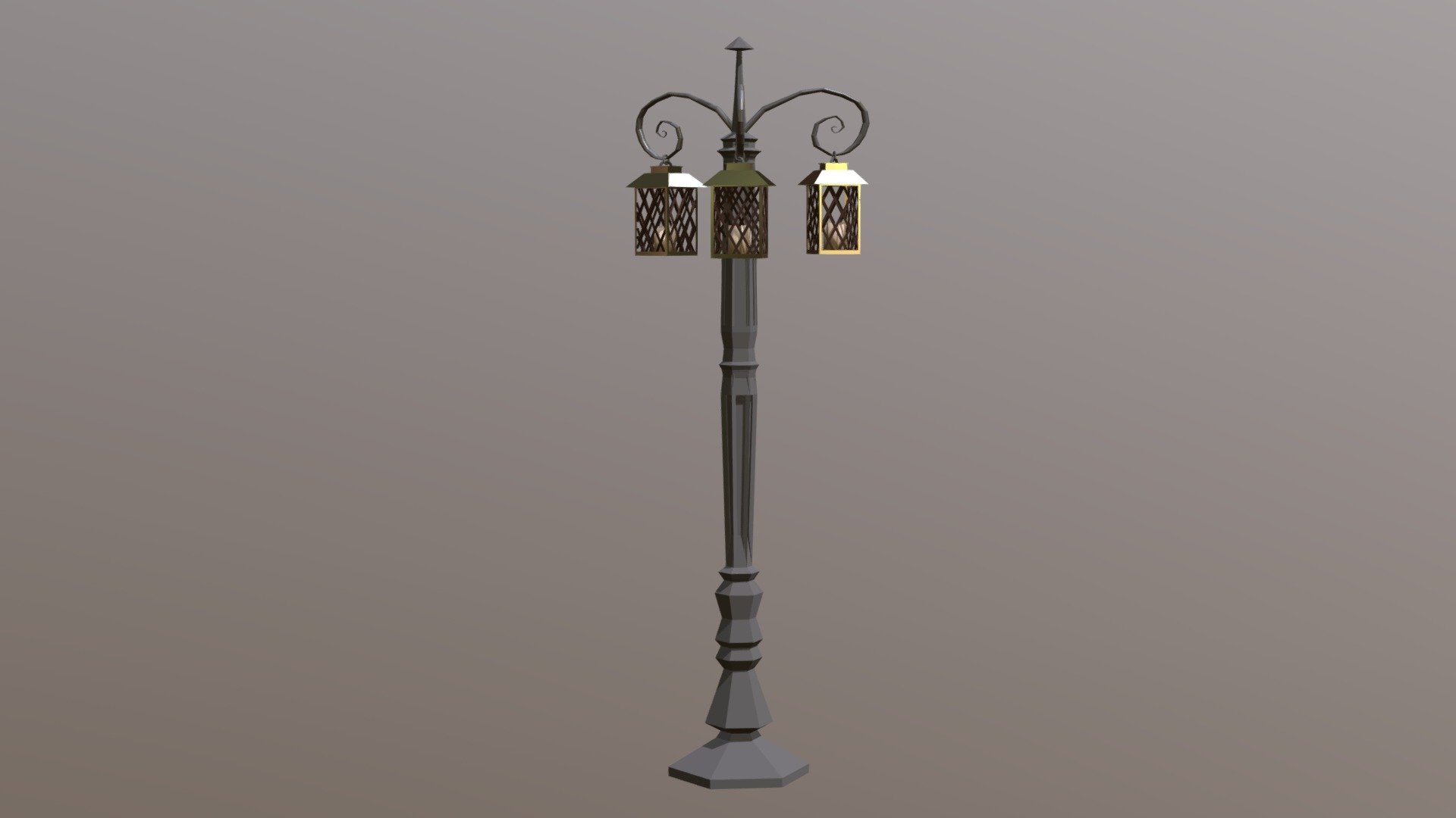 Street lamp with no animation - 3D model by Vīta (@vita_p) [bb6cd2f ...