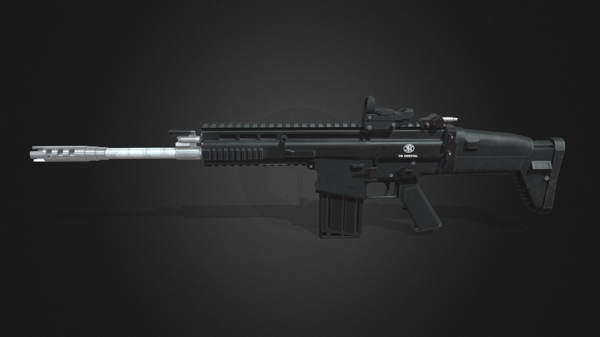 FN HERSTAL SCAR Gun (Game Ready Assset) - Download Free 3D model by ...